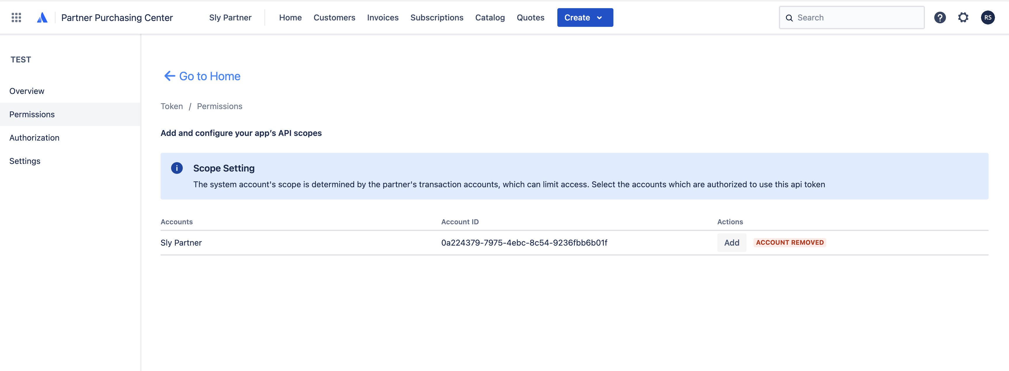 Set Api Token Permissions